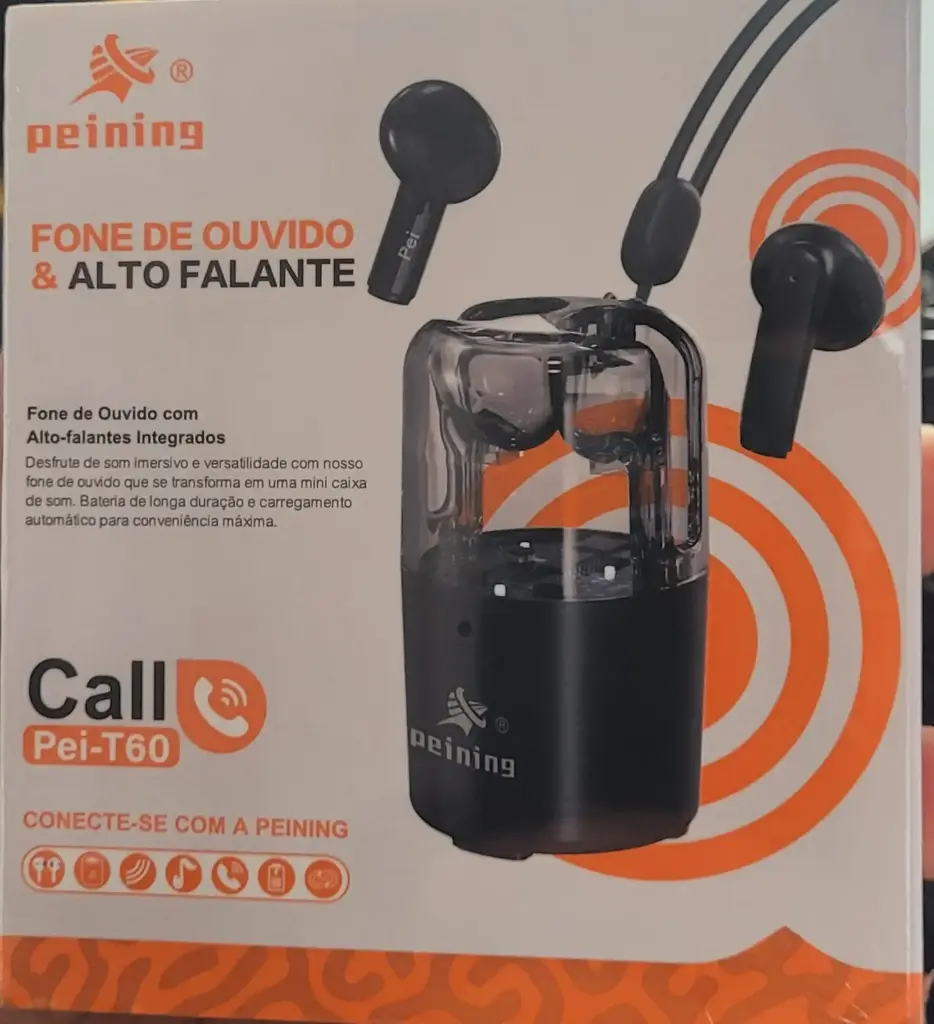 Fone de Ouvido & Alto falante Pei-T60 | Delchan2